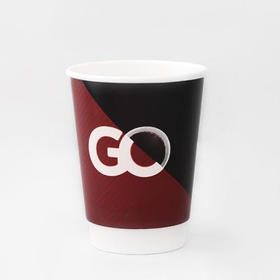 China Taza de papel de pared doble biodegradable 8 oz 300 ml Tazas compostables para bebidas calientes for sale