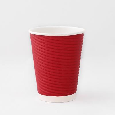 China Reciclados 430 ml Ripple pared tazas de café de 12 oz Ripple tazas de papel de plástico libre de recubrimiento for sale