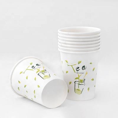 China 7oz 210ml Biodegradable Tea Cups Custom Printed Paper Coffee Cups for sale