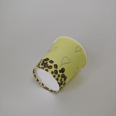 China Logo Printing Paper Beverage Cups 3oz 75ml Biodegradable Paper Coffee Cups for sale