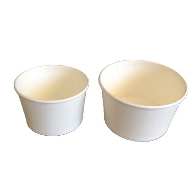 Cina 350ml Bowl di carta stampato su misura Bowl usa e getta per le vacanze Biodegradabile per la crema di tè al latte in vendita