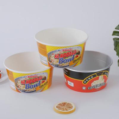 中国 パーソナライズド 印刷 紙箱 ボウル 860ml サラダ ボウル サラダ ボウル クラフト PLA コーナー 販売のため