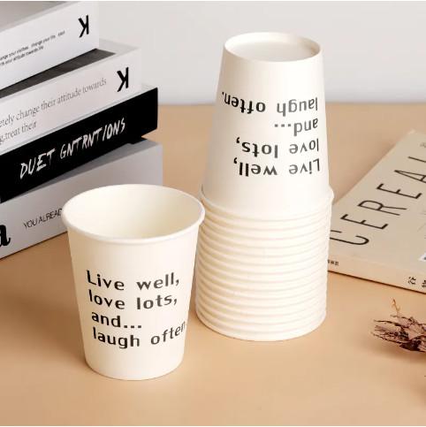Quality 230ml 8.5oz Single Wall Paper Cup PE Coated Disposable Paper Cup for sale