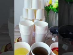 3.5oz 85ml Blanco PE de papel desechable de una sola taza se puede imprimir a medida