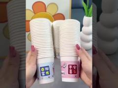 Biodegradable 9 oz 250 ml Taza de papel única Sin revestimiento de plástico Logotipo personalizable