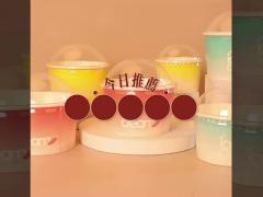 Grote volume ijspapier kom 860 ml PE bekleding wegwerp dessert kom