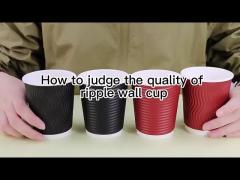 8oz Kraft Ripple Paper Cups 92mm PE Coated Warm Coffee Paper Cup