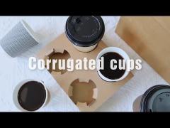 Wegwerp 16oz Ripple Cups PLA Coated 540ml Kraft Paper Cups