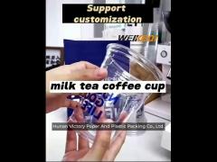 Βιοδιασπώμενα φλιτζάνια πλαστικού PLA 550ML με τυπωμένο λογότυπο φλιτζάνια κρύων ποτών με καπάκια