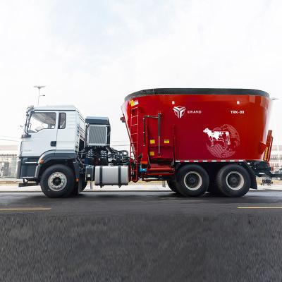 China 8m³ Capacity Single Auger Truck Mounted TMR Mixer With NM400 Steel Construction for sale
