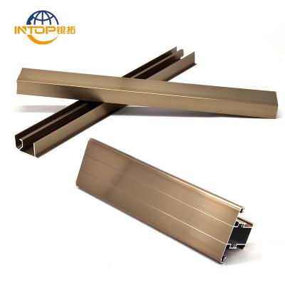 China Bronze Anodized Glossy Aluminium Profile 6063 T5 Custom Extruded Shapes for sale