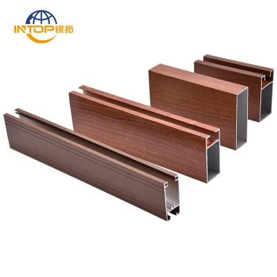 China Indoor Wood Grain Windo Aluminium Profile 10 Year Quality Guarantee Customized for sale