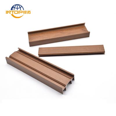 China ODM Sliding Window Aluminium Profile Wood Color Aluminium Window Frame Profiles for sale