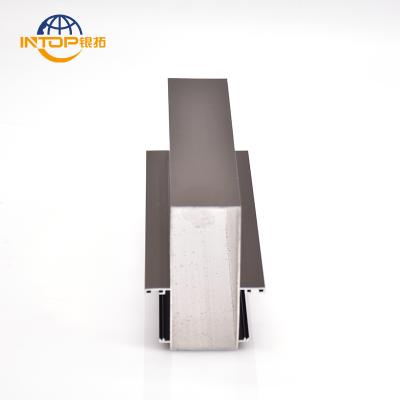 China Powder Coating Brown Aluminum Window Profiles for Folding Doors for sale