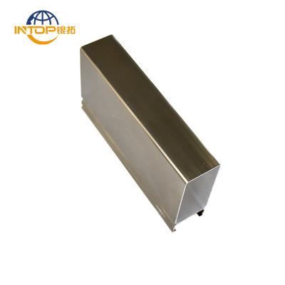 China Glossy Anodizing Black Silver Window Aluminium Profile - Drilling Punching for sale