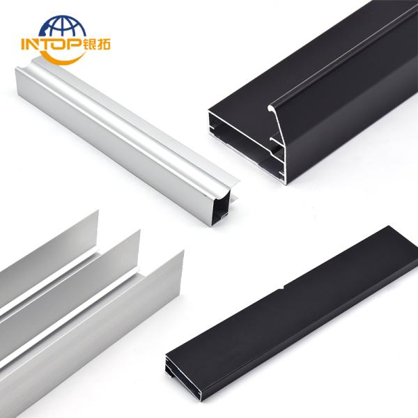 Quality Decorative Texture Door Aluminium Profile Powder Coating Surface for sale
