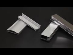 Anodized silver aluminum window profile