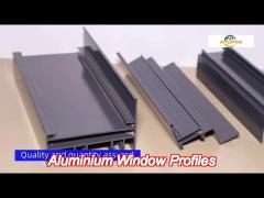 anoized black 6000 series powder coated aluminium window profile
