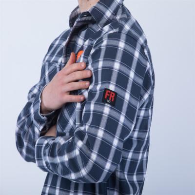 Cina La saia 3/1 manica lunga della camicia ignifuga del lavoro del tessuto si abbottona in vendita