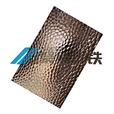 China 1.5mm Thick 4X8 Golden Water Mirror Finish Corrugated Stainless Steel Sheet for Decorative Projects for sale