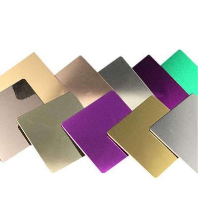 China ASTM 201 304 316 430 Golden Color Mirror Finish Decor Colored Stainless Steel Sheet For Kitchen for sale