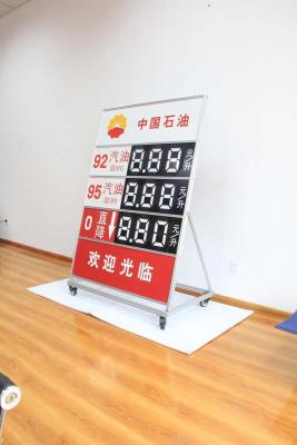 Cina prezzo di combustibile traslucido di 700*280*10mm Flip Signs Led Digital Board per la stazione di servizio in vendita