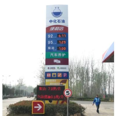 Cina il commutatore bianco di prezzo del gas di 600*320mm LED ha condotto il segno dei prezzi per la stazione di servizio in vendita