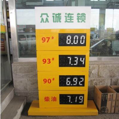 Cina Flip Gas Station Fuel Price magnetico visualizza le lettere rosse del fondo nero in vendita