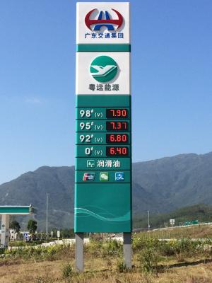 China Van de verre Controleerbare Waterdichte LEIDENE de Olieprijsteken Vertoningsraad voor Benzinestation Te koop