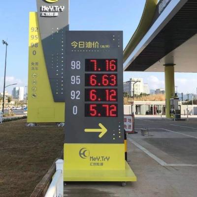 Cina 8,888 segni elettronici a 8 pollici di prezzo del gas con il regolatore senza fili in vendita
