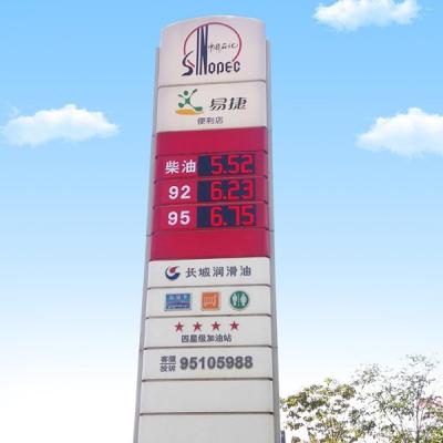 Cina 88,88 telecomandati segno del pilone della stazione del combustibile del bordo di prezzi di 7 segmenti LED in vendita