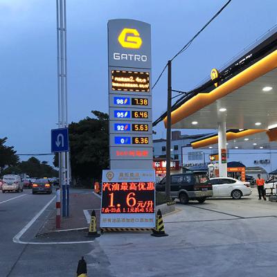 中国 IP65 7インチ888のガソリン スタンドのためのデジタルによって導かれるガス代板 販売のため