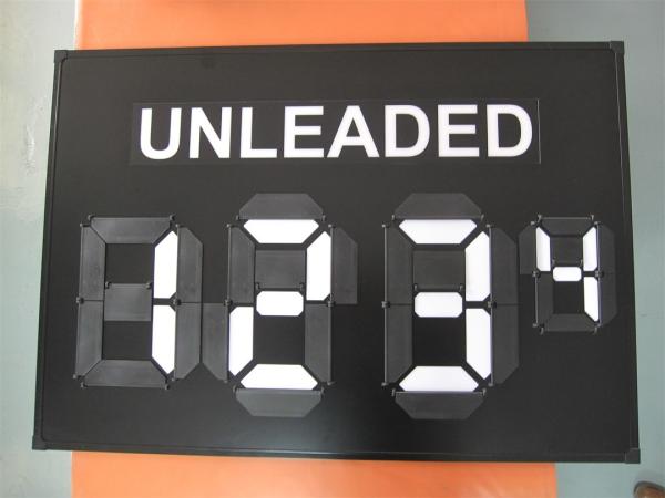 Light Transmission Price Display Board 700*280mm Gas Station Price Flip Signs