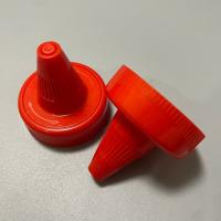 China 28mm Adhesive Flip Screw Caps with Customized Request in Plastic for sale