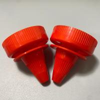 China 28mm Adhesive Flip Screw Caps with Customized Request in Plastic for sale