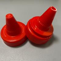 China 28mm Adhesive Flip Screw Caps with Customized Request in Plastic for sale