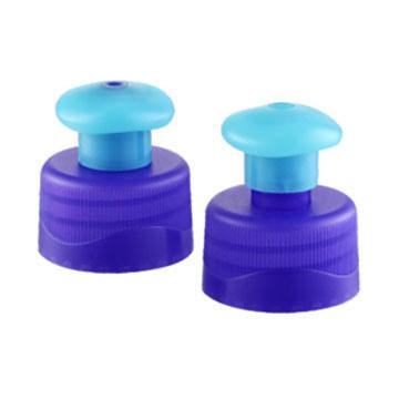 Cina 28 mm 24 mm di plastica a vite Push Pull Cap in colori adatti a varie applicazioni in vendita