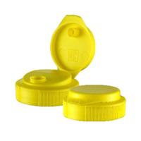 China Customized Request Plastic Honey Cap Flip Top Cap 28410 with Silicone for sale