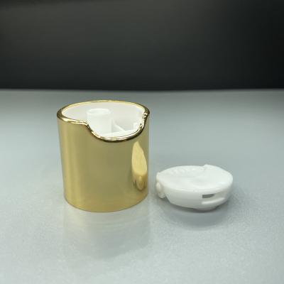 Cina 24/410 Disco in alluminio in oro lucido con tappo superiore per campioni di bottiglia in vendita