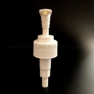 Cina Pompa di lozione di chiusura in plastica bianca a nervatura 28/410 personalizzabile con certificazione ISO in vendita