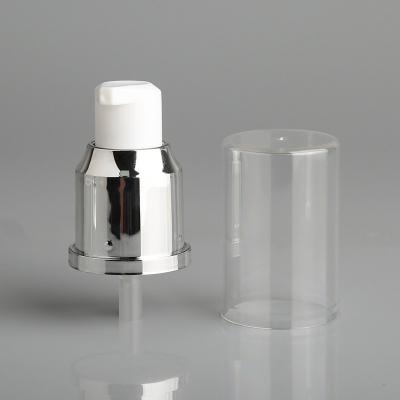Cina Pompa cosmetica in alluminio e argento lucido 18 mm 20 mm 24 mm per 20/410 Bianco di plastica in vendita