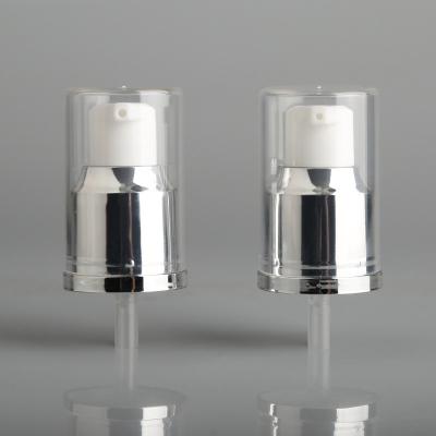 Cina Pompa cosmetica in alluminio e argento lucido 18 mm 20 mm 24 mm per 20/410 Bianco di plastica in vendita