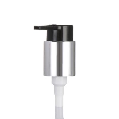 Cina Pompa di plastica di alluminio da 24 mm pompa di crema per il trattamento dei cosmetici in colore bianco in vendita
