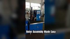 Hydraulic press machine for rotor assembley
