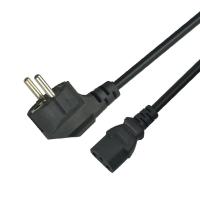 China Multipurpose Black Computer EU Power Cord Extend 1m-15m Customization for sale