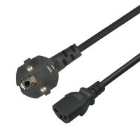 China Multipurpose Black Computer EU Power Cord Extend 1m-15m Customization for sale