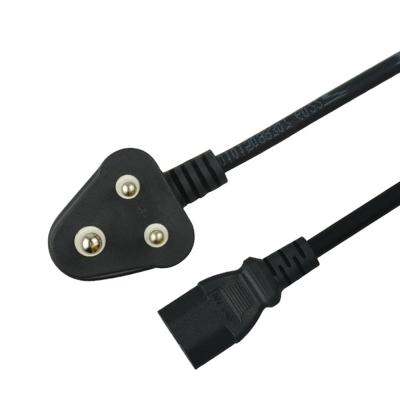 China Pvc Jacketed Electrical Power Cord Laptop India Plug Zwart 6ft Te koop
