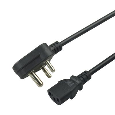 China Pvc Jacketed Electrical Power Cord Laptop India Plug Zwart 6ft Te koop