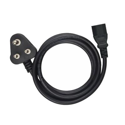 China Pvc Jacketed Electrical Power Cord Laptop India Plug Zwart 6ft Te koop