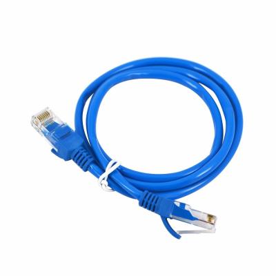 China CE CCC 1m 3m 5m Rj45 CAT6 Patch Cord Unshielded Twisted Pair Blue Color for sale